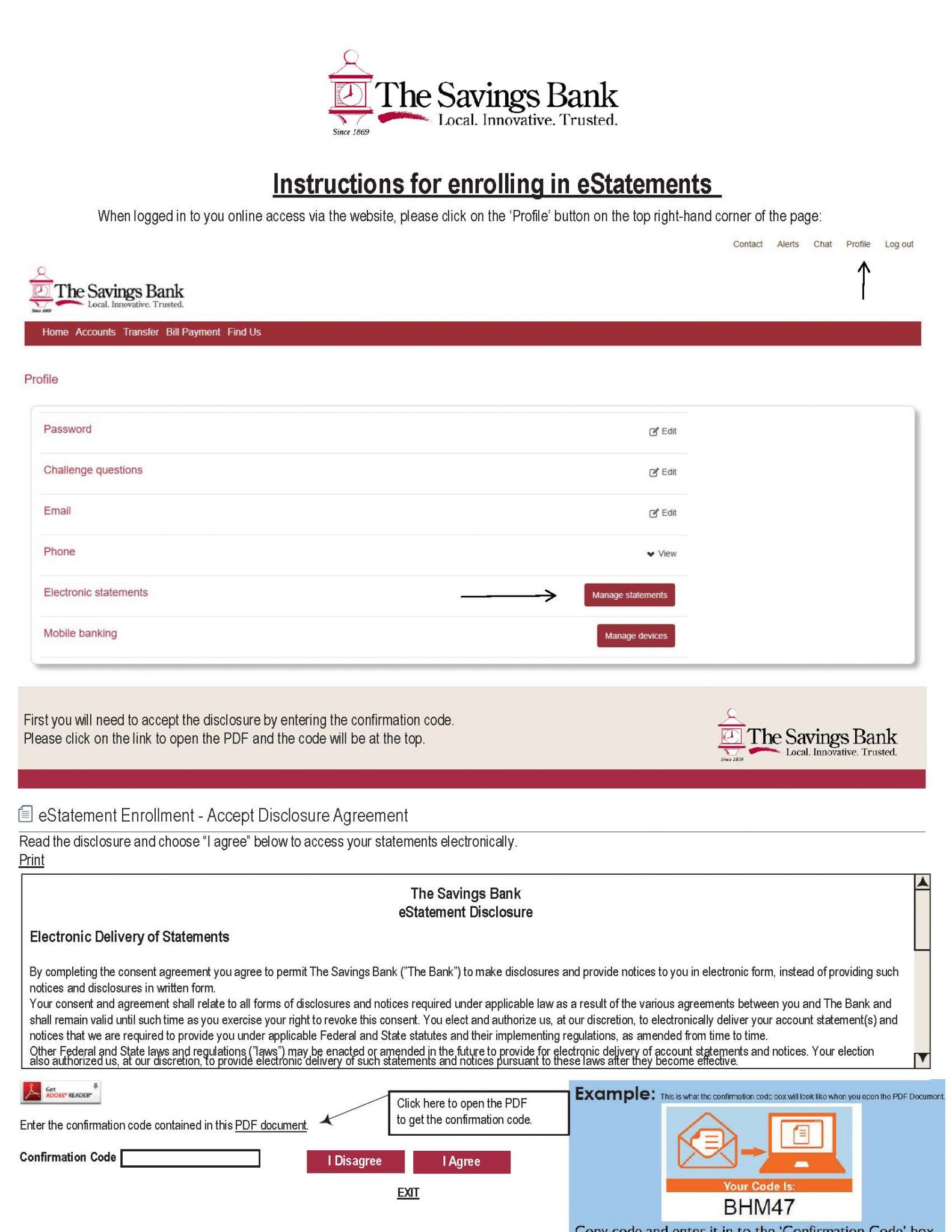 FAQ – Estatements – The Savings Bank