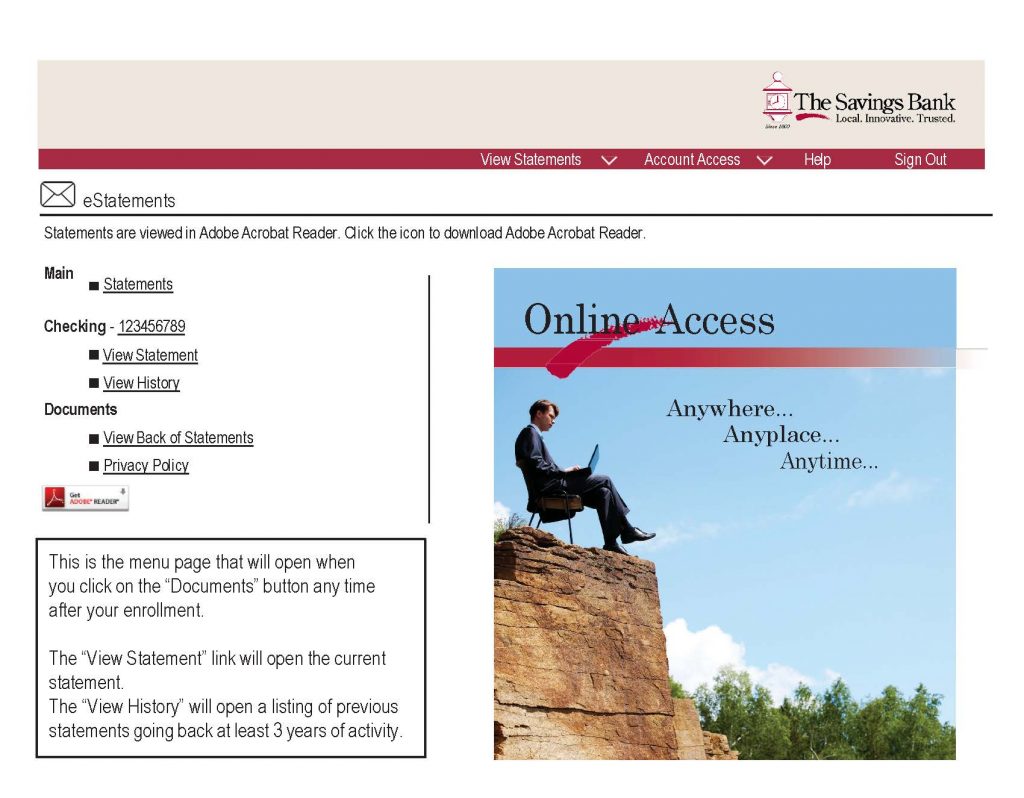 FAQ – Estatements – The Savings Bank